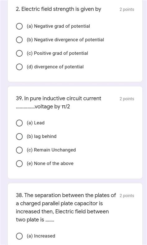 The Separation Between The Plates Of 2 Points A Charged Parallel Plate Ca
