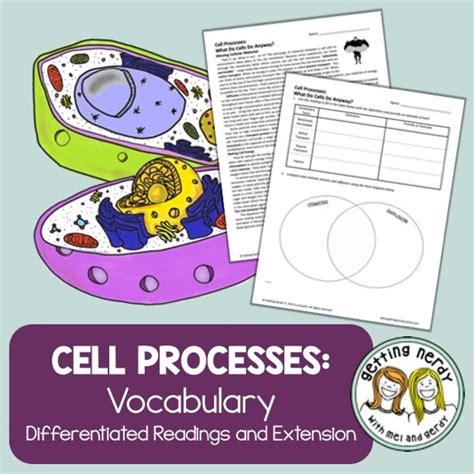 Cellular Processes Differentiated Vocabulary Lesson Distance Learning Digital Lesson
