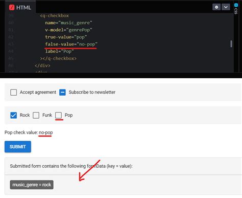 Checkbox False Value Does Not Send On Form Submit Issue Quasarframework Quasar Github