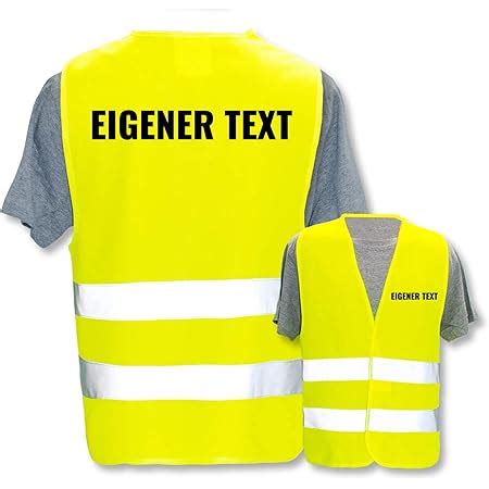 Warnweste Selbst Gestalten Mit Eigenem Aufdruck Bedruckt Mit Name