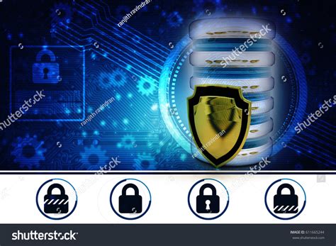 3d Illustration Database Storage Security Concept Stock Illustration 611665244 Shutterstock