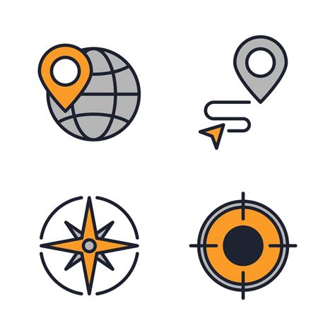 Navigation Location Gps Elements Set Icon Symbol Template For Graphic