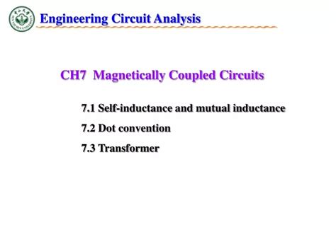 PPT Magnetically Coupled Circuits Self Mutual Inductance PowerPoint Presentation ID