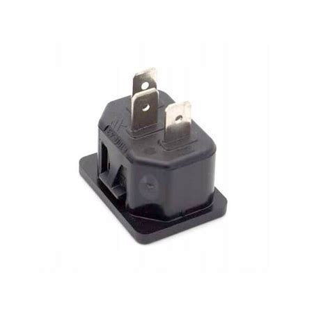 3 Pin Iec C14 Computer 230vac Mains Male Socket For Housing Cables