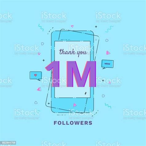 1 M 추종자 배너를 감사합니다 벡터 일러스트입니다 0명에 대한 스톡 벡터 아트 및 기타 이미지 0명 기포 대화 풍선 문자 기호 Istock
