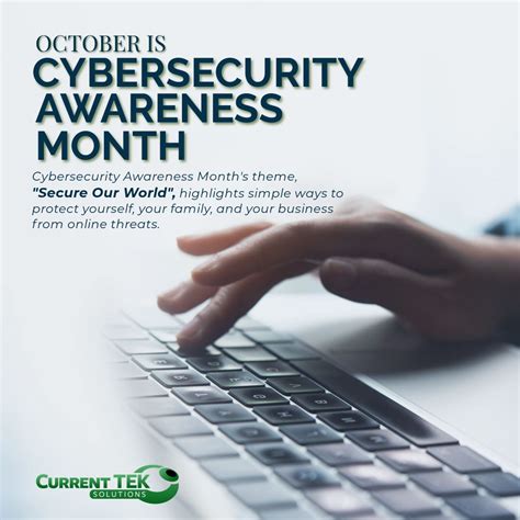 Cybersecurityawarenessmonth Secureourworld Onlinesafety Cyberawareness Current Tek Solutions