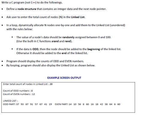 Solved Write A C Program Not C To Do The Followings