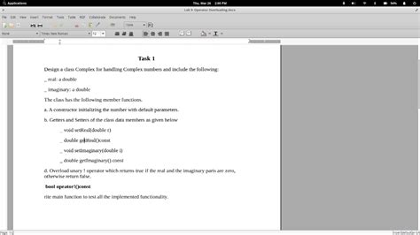 Solved Write The Code In Cuse Operator Overloading