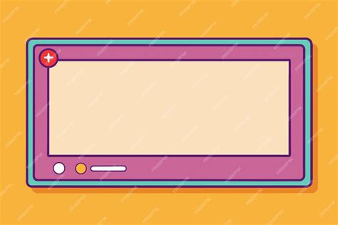 Premium Vector Abstract Cartoon Lowerthird Screen Frame Vector With Twice Screen Vector