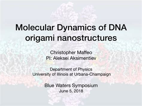 Ppt Molecular Dynamics Of Dna Origami Nanostructures Christopher Ma