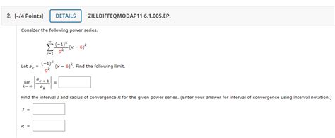 solved 4 points] zilldiffeqmodap11 6 1 005 ep consider