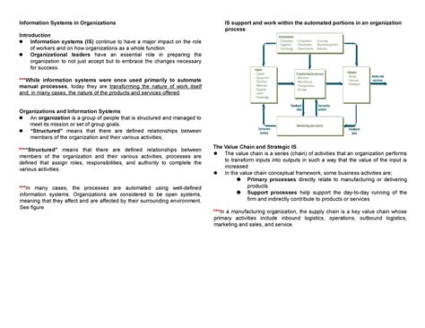 Isom Lecture Notes Information Systems In Organizations