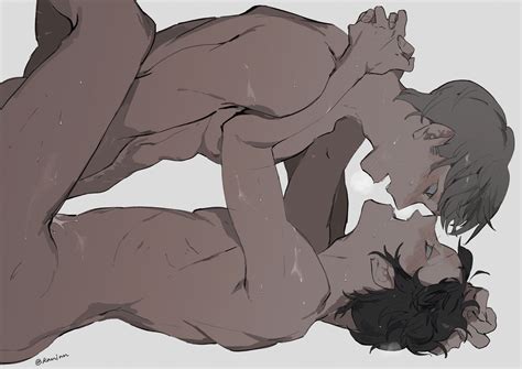 Rule 34 2boys Anal Blush Lying Male Focus Megami Tensei Multiple Boys