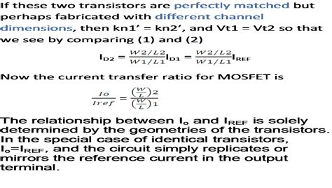 Mosfet Current Mirrors