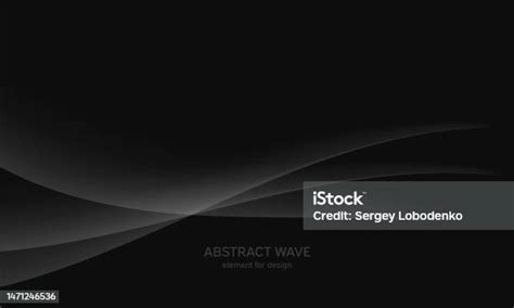 부드러운 회색 선 물결이 있는 추상 검은색 배경 부드러운 곡선 우아한 디자인 및 미래 지향적 인 스타일로 현대적이고 고급 스러우며 패션 배경 블랙 그라데이션 기하학 벡터