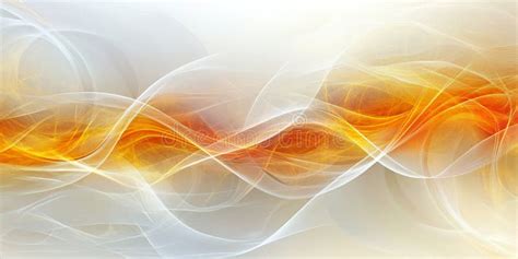 Abstract Flowing Light Forms With Shades Of White Orange And Yellow Color Gradients Stock