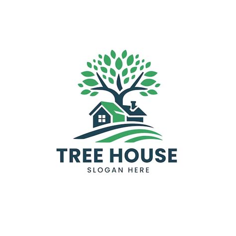 Premium Vector Vector Tree House Nature Logo Template Design Vector