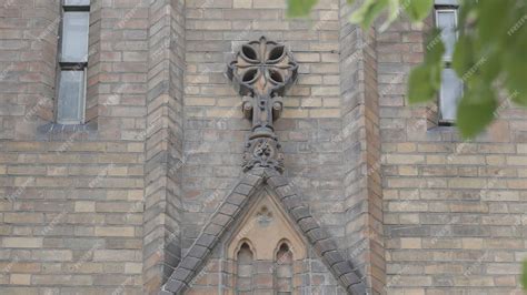 Premium Photo Closeup Of Beautiful Facade Of Ancient Church Action
