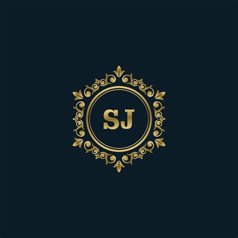 Letter Sj Logo With Luxury Gold Template Elegance Logo Vector Template