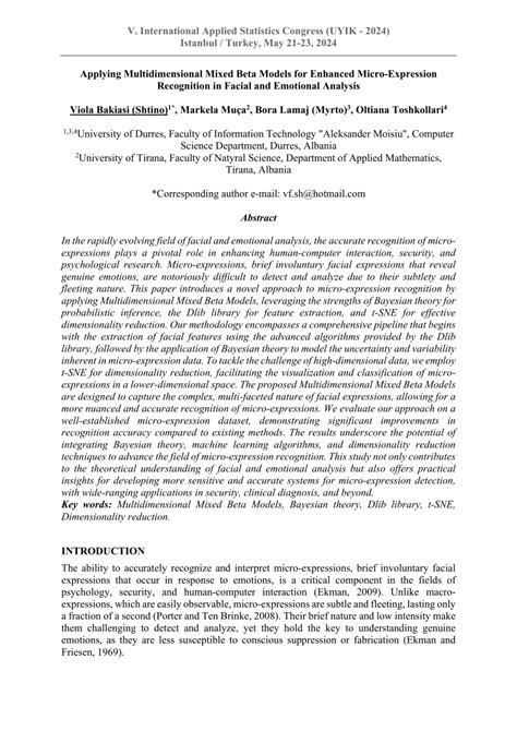 Pdf Applying Multidimensional Mixed Beta Models For Enhanced Micro Expression Recognition In