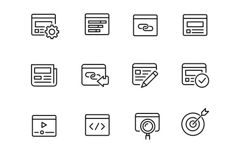 Web App Developer Icon Set Graphic By Deniprianggono Creative Fabrica