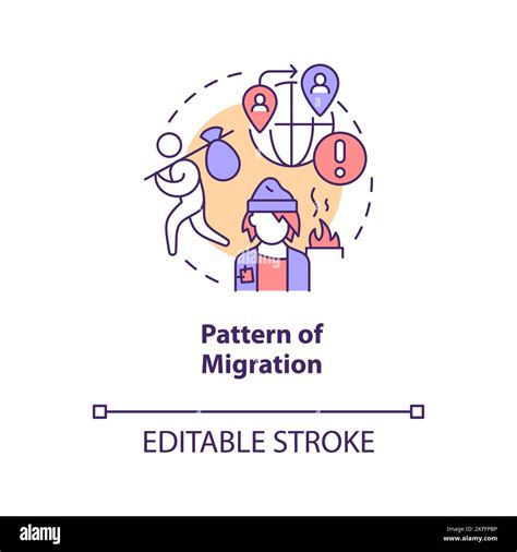 Pattern Of Migration Concept Icon Stock Vector Image And Art Alamy