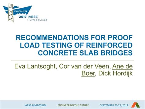 Recommendations For Proof Load Testing Of Reinforced Concrete Slab
