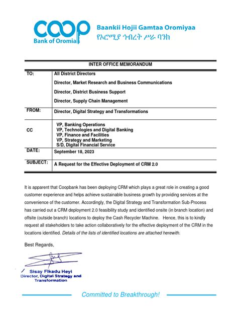 memo for crm deployment 2 0 pdf customer relationship management