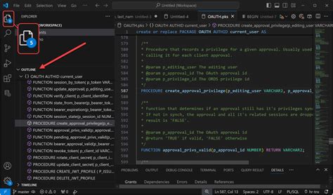 Where Is The Code Outline In Sql Developer For Vs Code