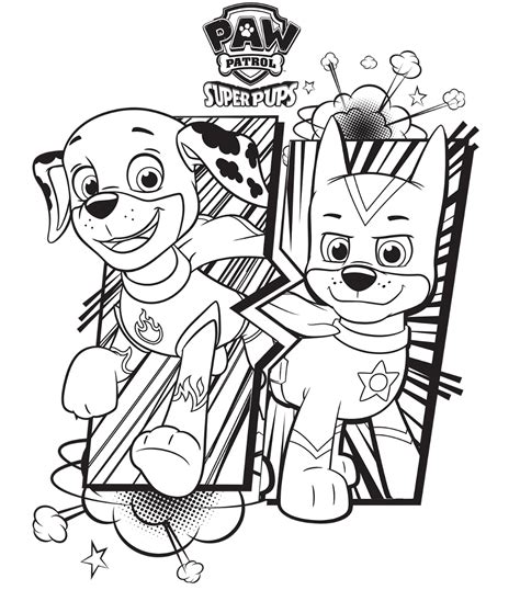 Marshall Paw Patrol Coloring Page