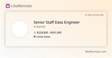 📩 Senior Staff Data Engineer At 🏢 Earnin Salary 💰228800 341000