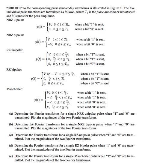 Solved NRZ unipolar ㅣ RZ unipolar Chegg com