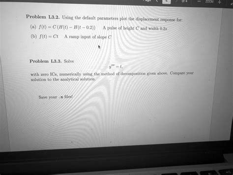 Solved Use Matlab To Solve Both Problem L32 Using The Default