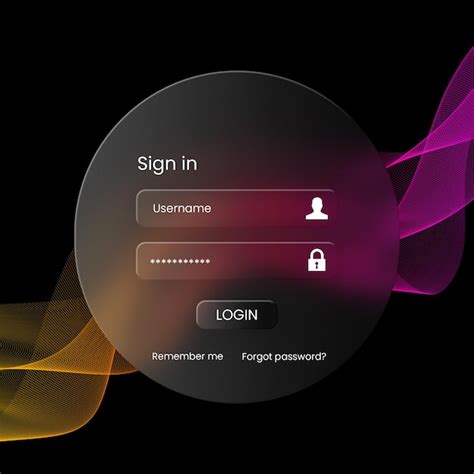Premium Psd Glasmorphism Login Ui Design