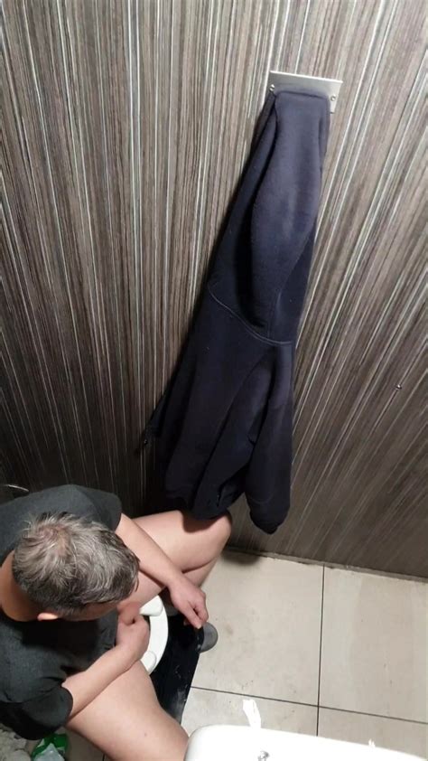 Daddy Wanking In The Public Toilets Part 1