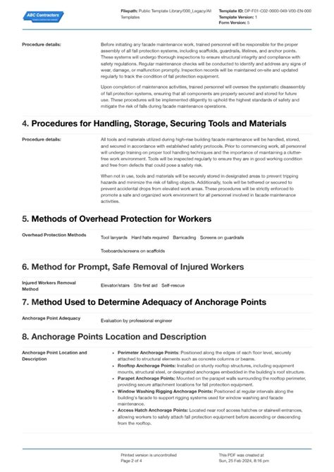 Fall Protection Plan Template Better Than PDF Or Word