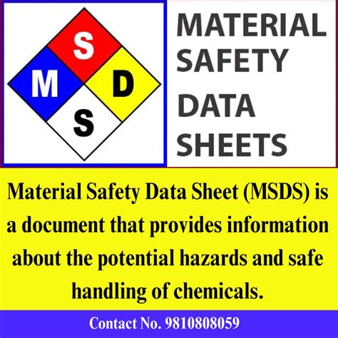 Msds Material Safety Data Sheet Essential Information For Workplace