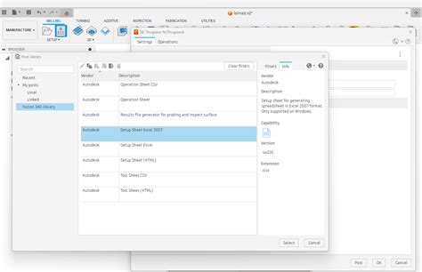 Excel Post Processor Autodesk Community