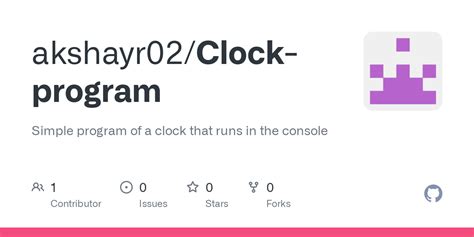 Github Akshayr02clock Program Simple Program Of A Clock That Runs