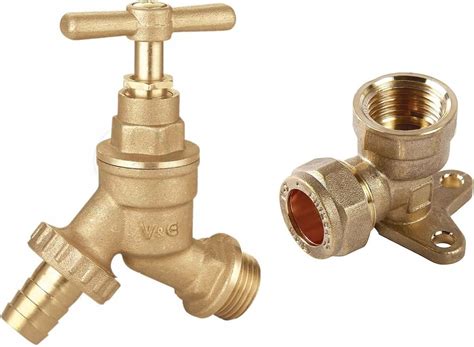 Hep® 12 Bsp Outdoor Garden Tap Bib Tap With 15mm X 12 Brass Wall