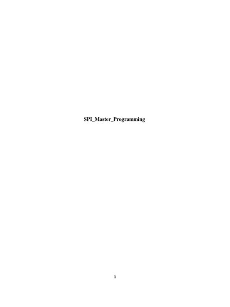 Spi Master Device Implementation On Fpga Using Vhdl Pdf Computer