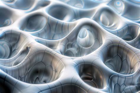 Cellular Structure Spherical Shapes Resembling Biological Cells Generative Ai Stock