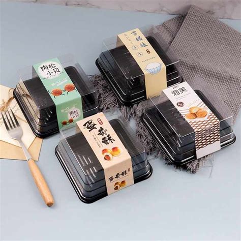 도매 베이커리 광장 디저트 포장 상자 투명 과자 쿠키 용기 일회용 케이크 물집 상자