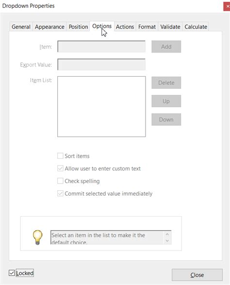 Solved Acrobat Pro Dc Dropdown List Always Keeps The Fi Adobe Product Community 11227175