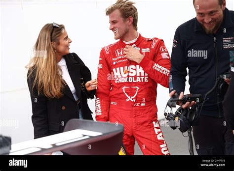 No 8 Marcus Ericsson With His Girlfriend Iris Tritsaris Jondahl Porsche Experience Racing