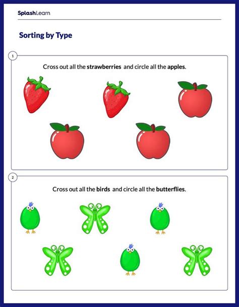 Sorting Objects Worksheets Free And Printable Splashlearn