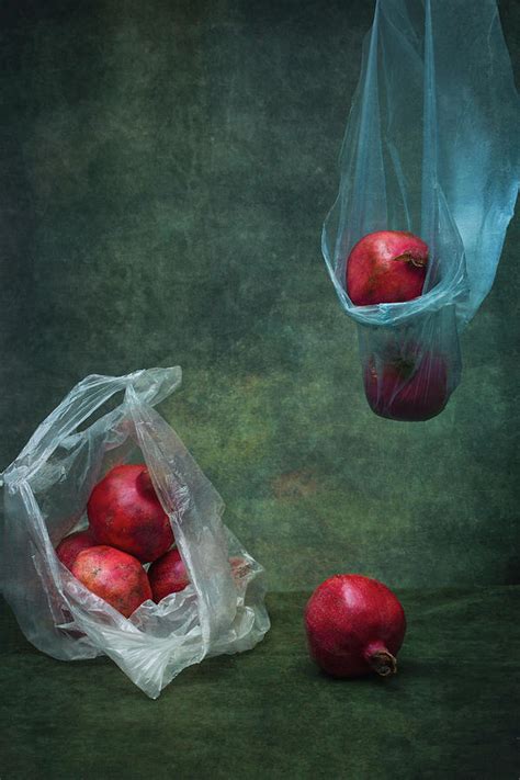 Still Life With Ripe Pomegranates With A Package Photograph By Valentin Ivantsov Fine Art America