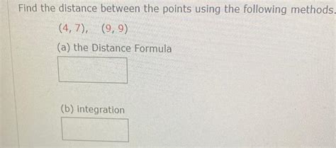 Solved Find The Distance Between The Points Using The Chegg
