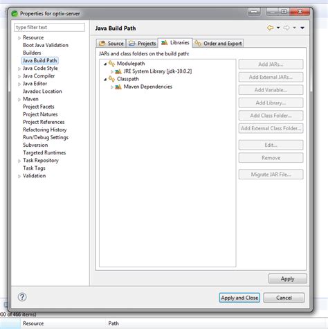 Java Spring Tool Suite Build Error With Spring Boot 2 And Jdk 10 Stack Overflow