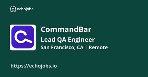 Commandbar Is Hiring Lead Qa Engineer Usd 105k 135k San Francisco Ca Remote Terraform Python